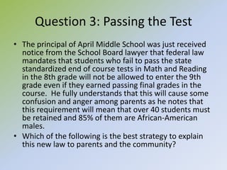 School Leaders Licensure Assessment Questions From: SLLA Crash Course ...