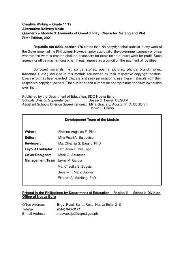 SLM-SHS-Creative-Writing_Q2_Mod3_Elements-of-One-Act-Play.pdf