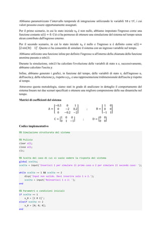 Simulation and analysis of a linear system in MATLAB | PDF