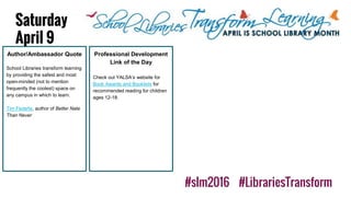 School Library Month Calendar of Ideas | PPTX