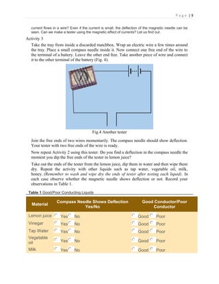 Self Learning Material for Chemical Effects of Electric Current | DOC