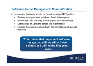 Numara Presentation - Address the 800lb Gorilla in the Room: Software License Management | PDF ...