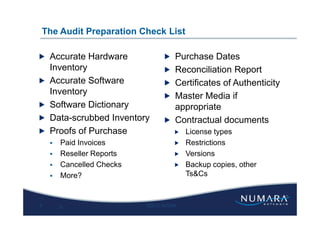 Numara Presentation - Address the 800lb Gorilla in the Room: Software License Management | PDF ...