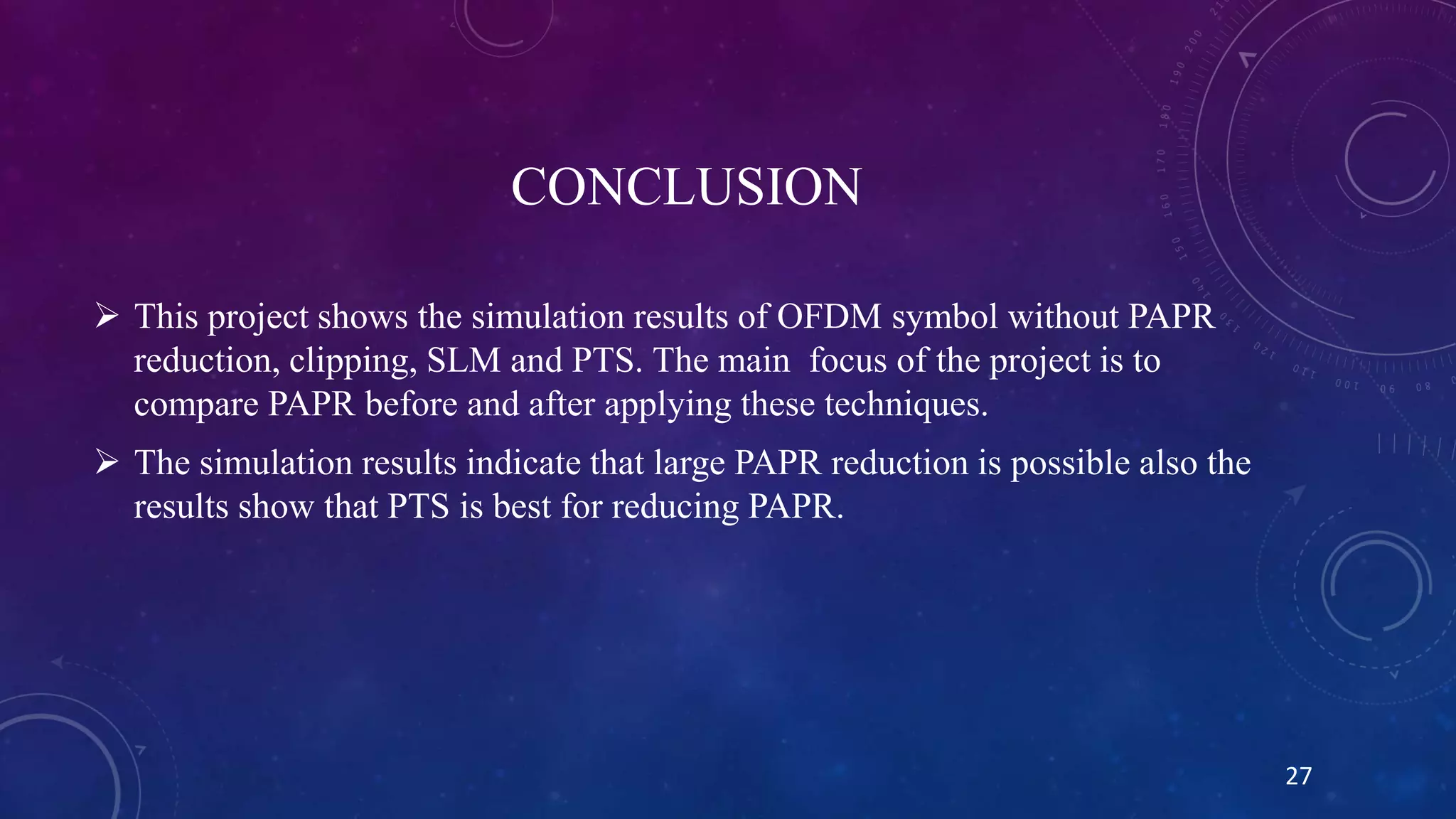 SLM-PTS BASED PAPR REDUCTION TECHNIQUES IN OFDM SYSTEM | PPTX