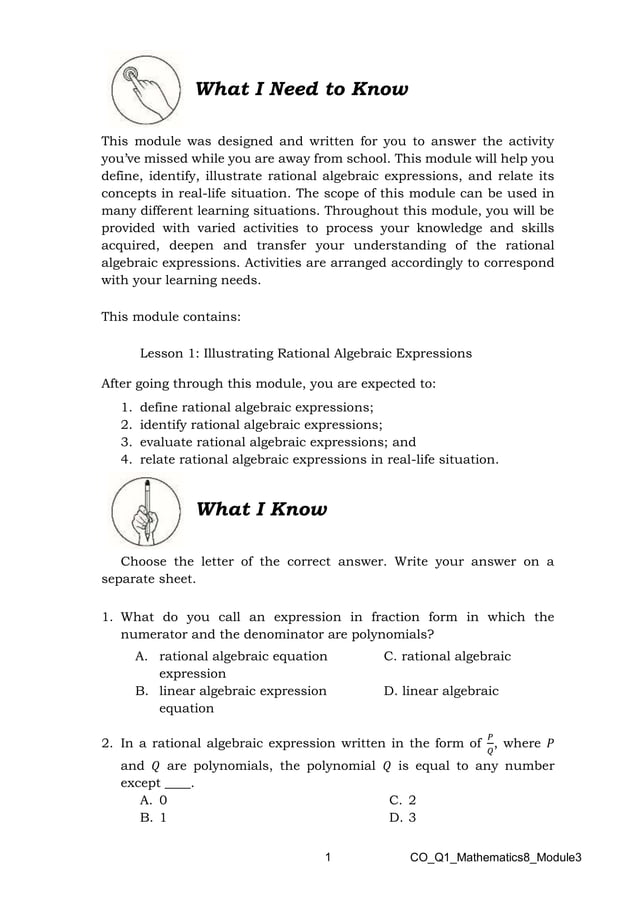 Self-Learning Modules: 1st Quarter Math .pdf