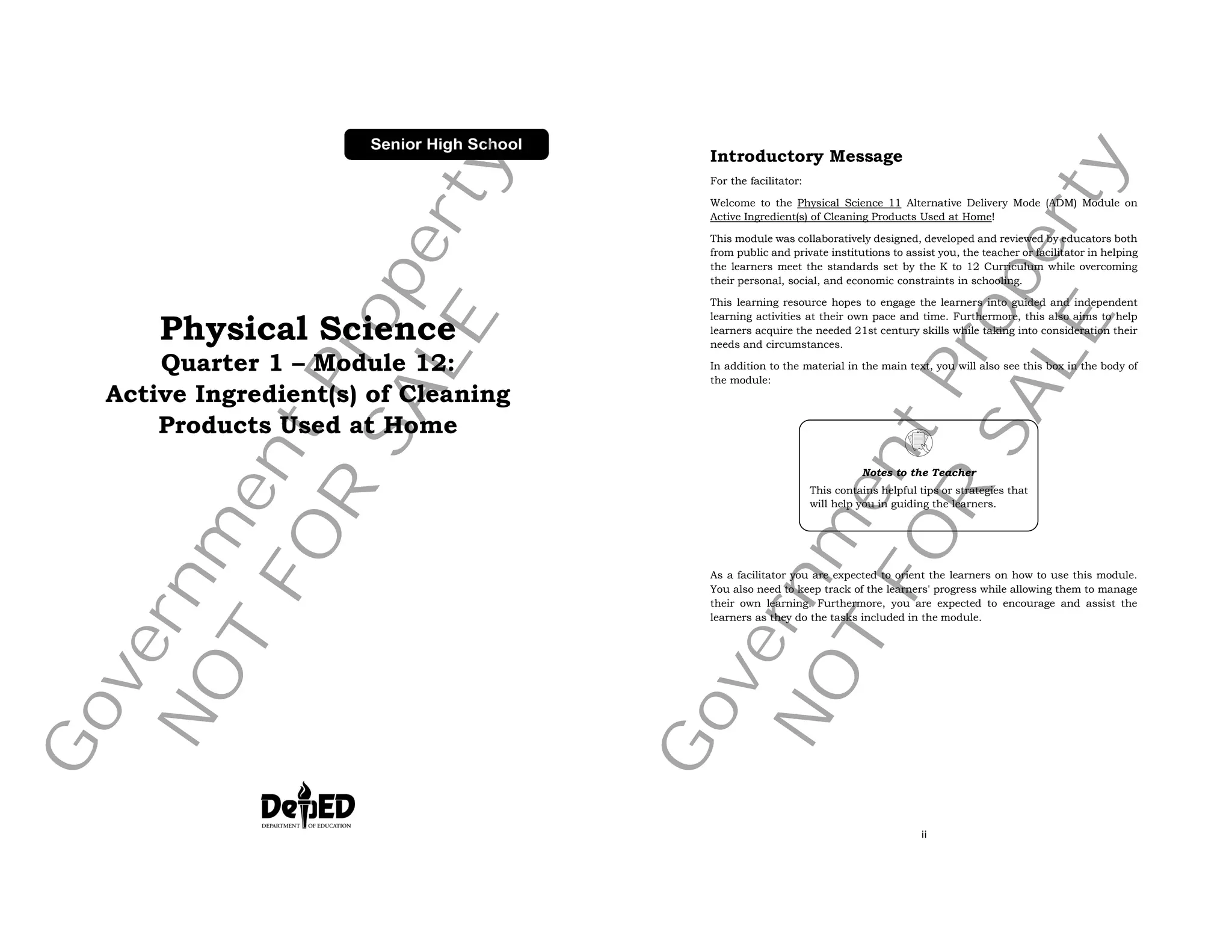 SLM SHS Physical Science Quarter 1 DepEd Calabarzon | PDF