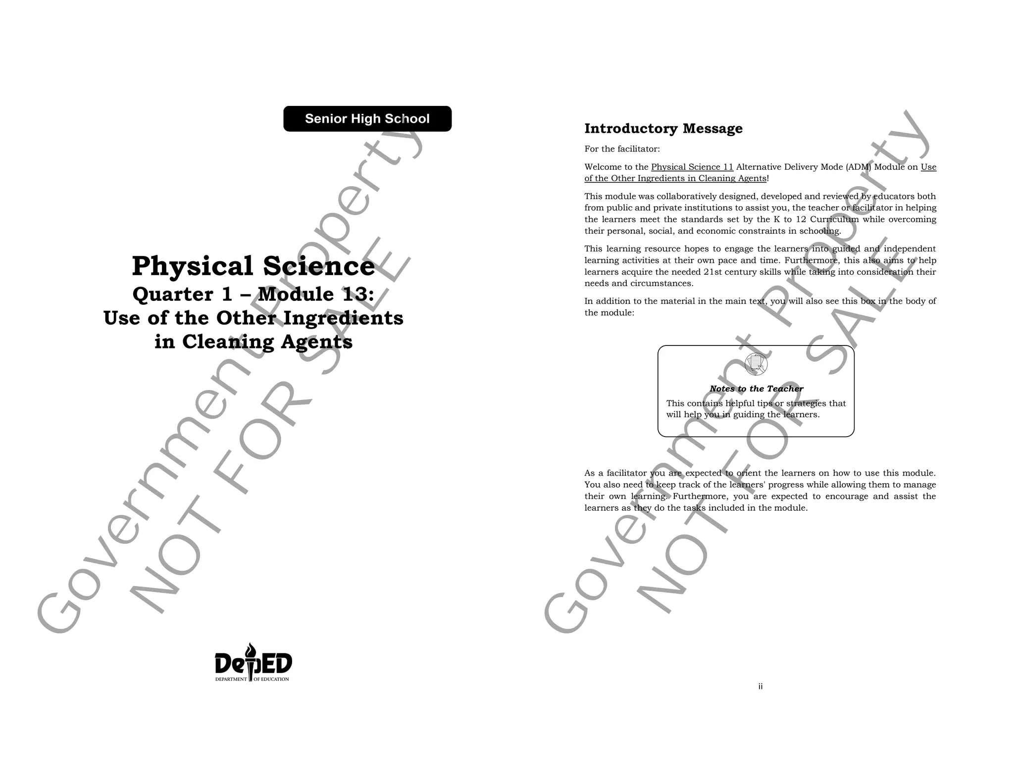 SLM SHS Physical Science Quarter 1 DepEd Calabarzon | PDF