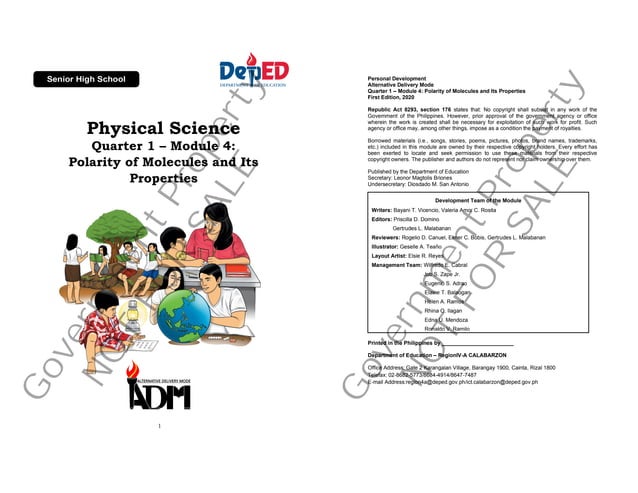 SLM SHS Physical Science Quarter 1 DepEd Calabarzon | PDF