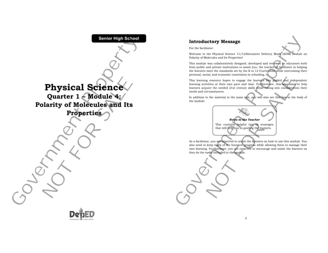 SLM SHS Physical Science Quarter 1 DepEd Calabarzon | PDF