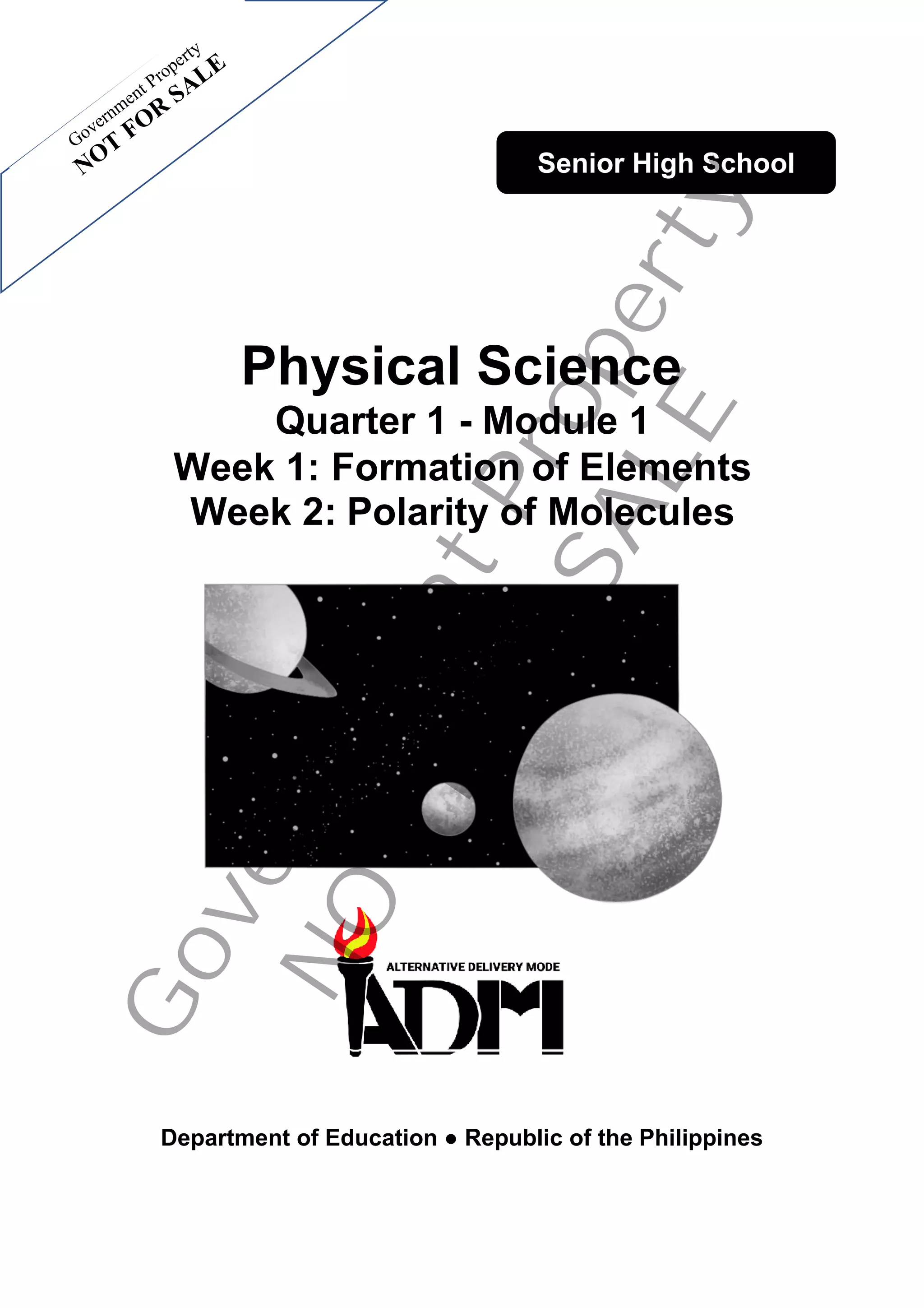 SLM SHS Physical Science Quarter 1 DepEd CDO | PDF