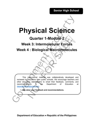 SLM SHS Physical Science Quarter 1 DepEd CDO | PDF