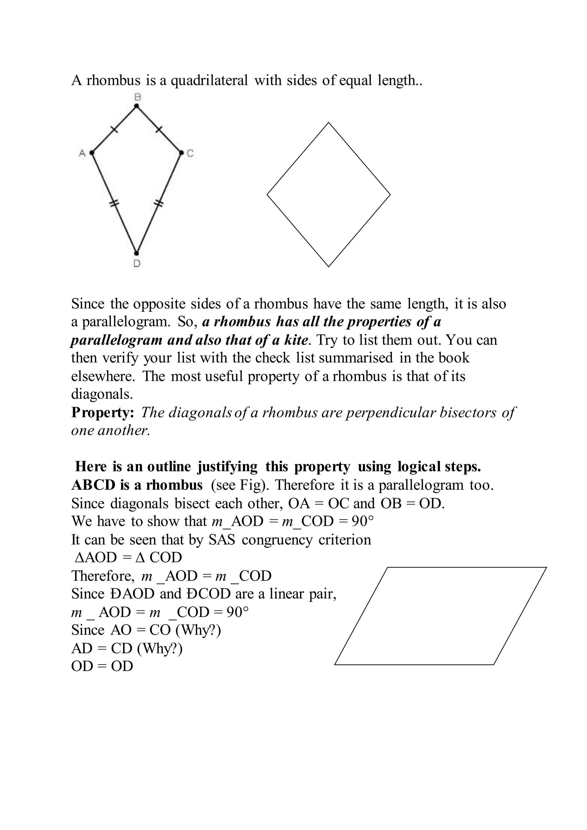 Slm understanding quadrilaterals MATHS topic.... | DOCX