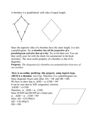 Slm understanding quadrilaterals MATHS topic.... | PDF
