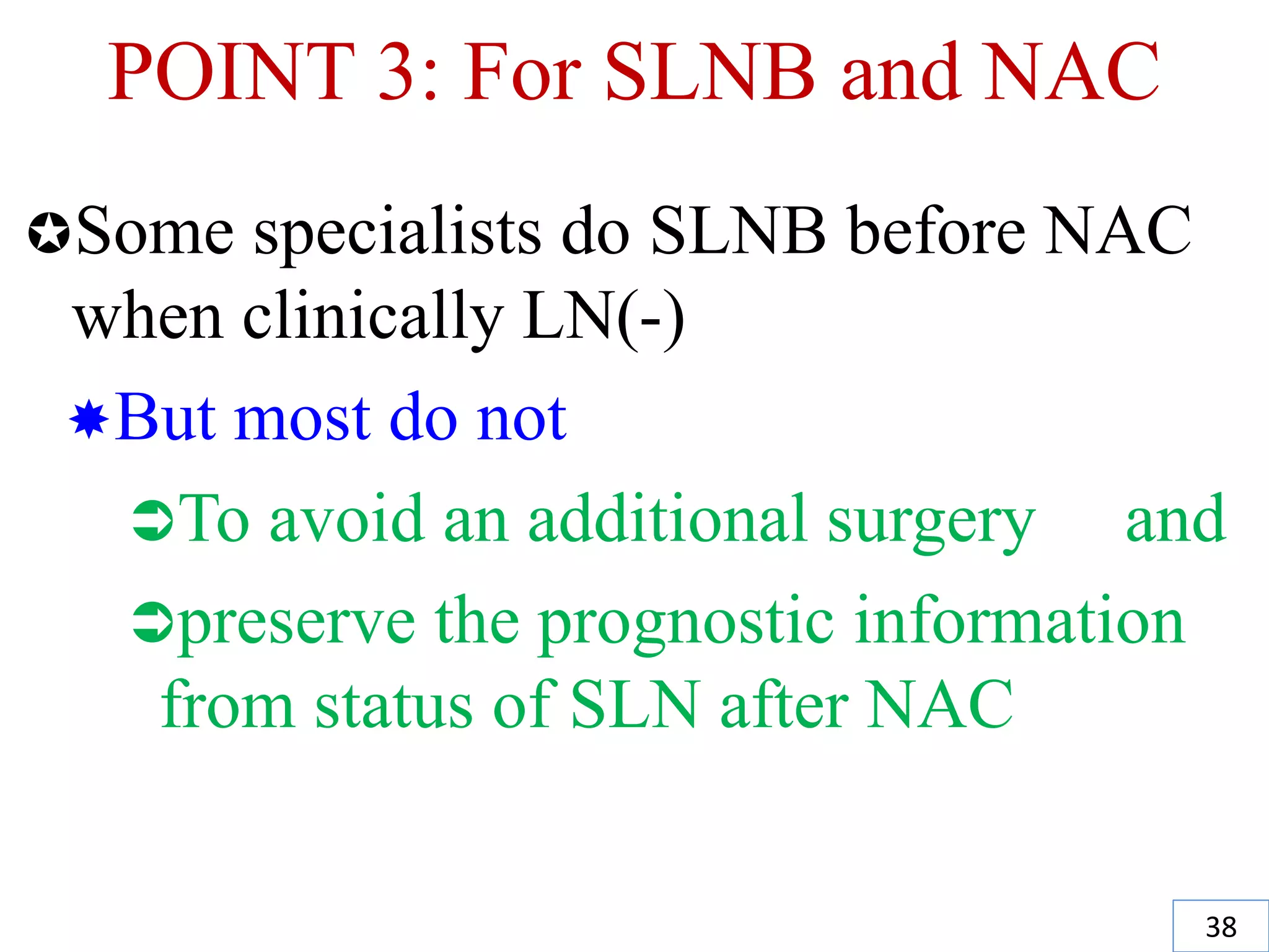 Sentinel Lymph Node Biopsy after Neoadjuvant Chemotherapy in Primary ...