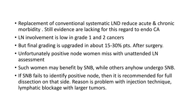 lymphadenectomy in gynae oncology | PPTX | Medical Health