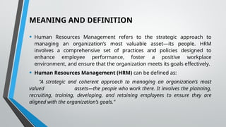 Human Resource Management Slide 1 Unit 1 | PPT