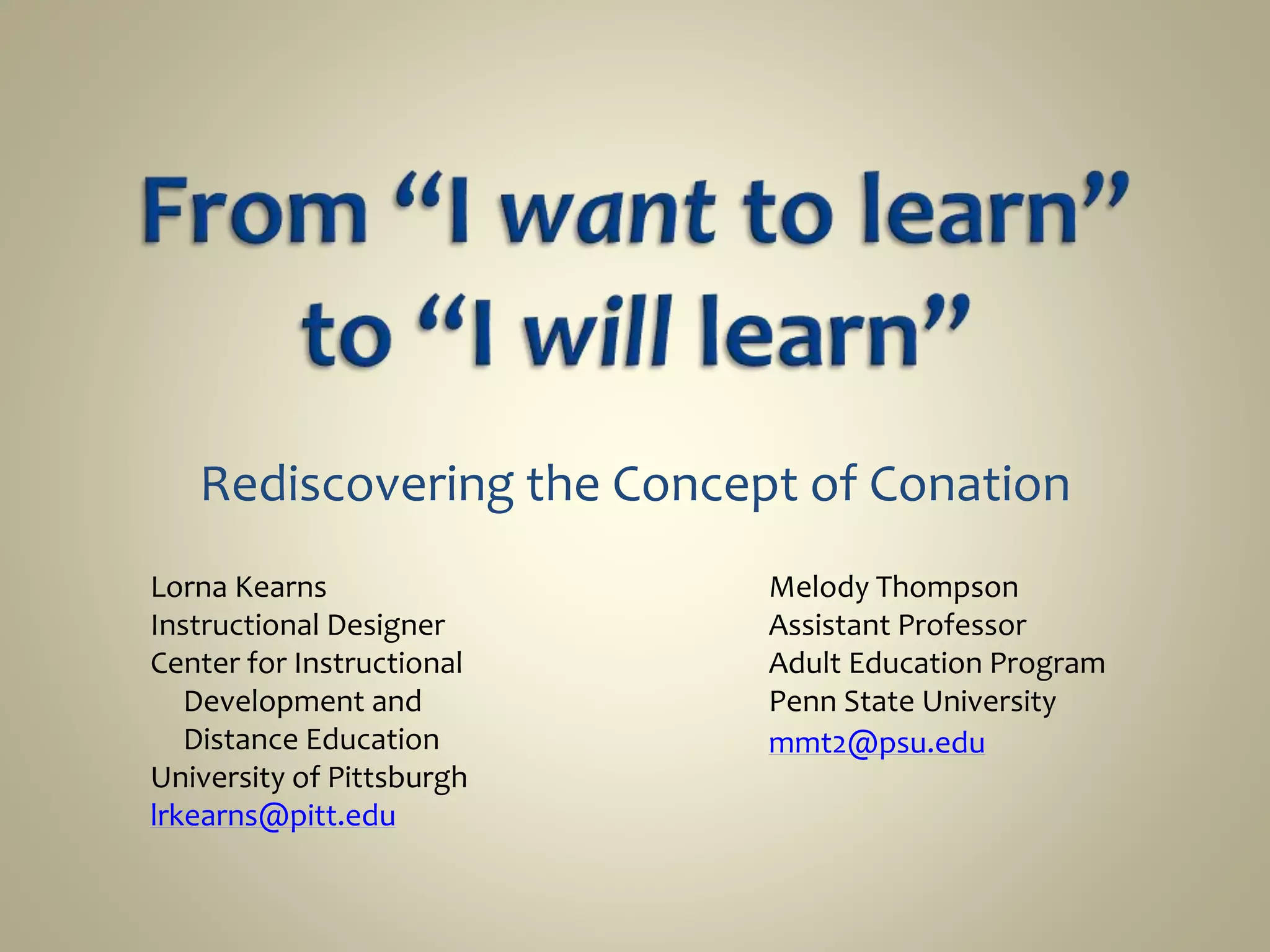 Sloan 2010 conation presentation | PPT | Free Download