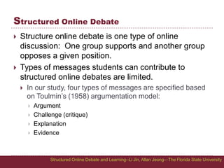 structured online debate and learning | PPTX