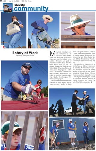 Slo city news rotary community service project 5-5-11 | PDF