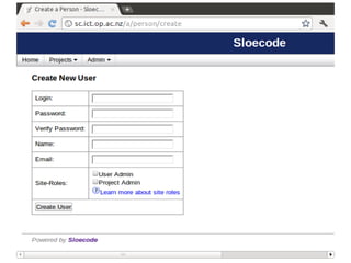 Introducing Sloecode: a python-powered, installable code-forge. | PPT