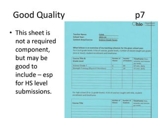 SLO example- Good Quality | PPTX