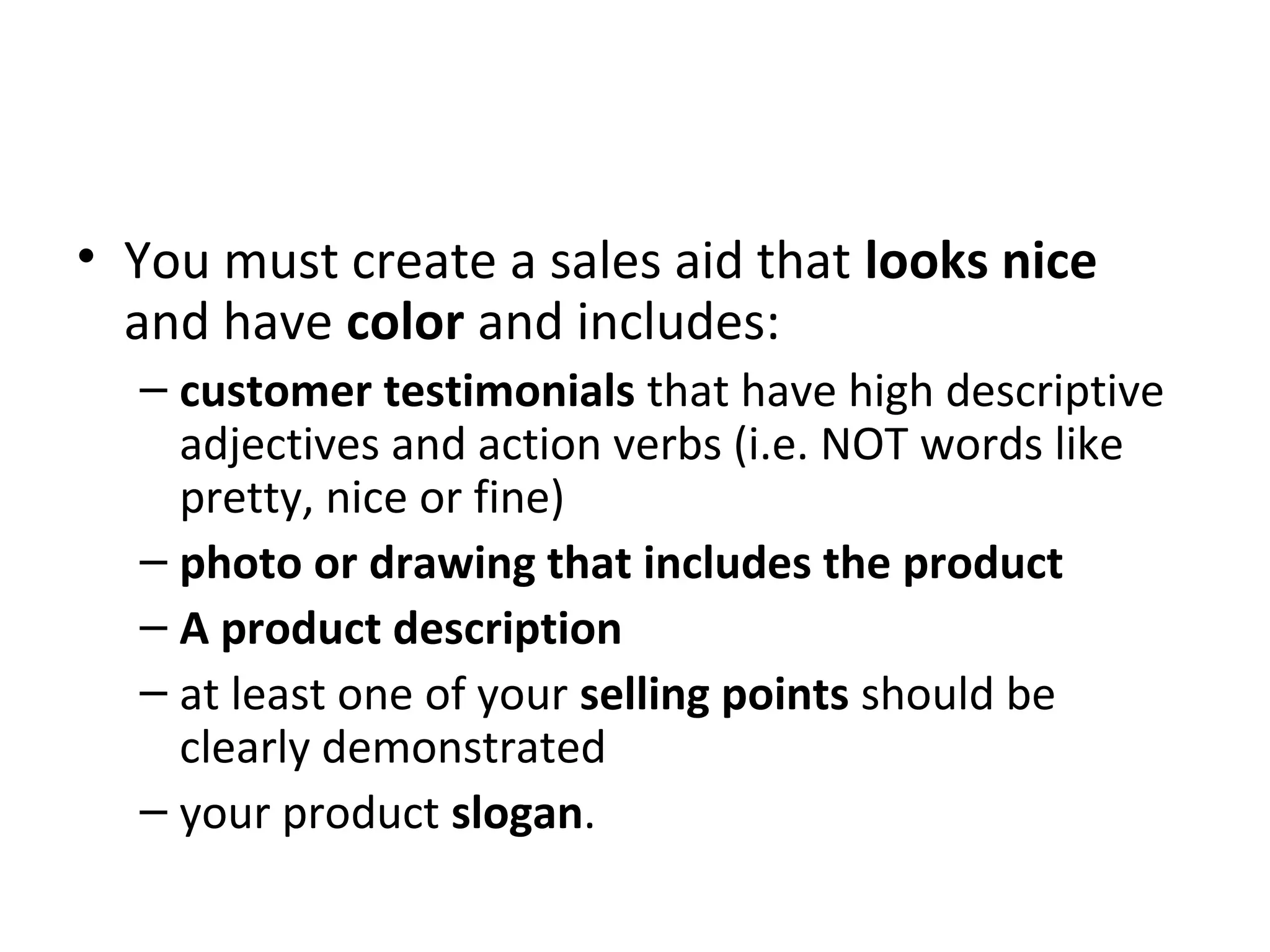 Slogan and sales aid | PPT