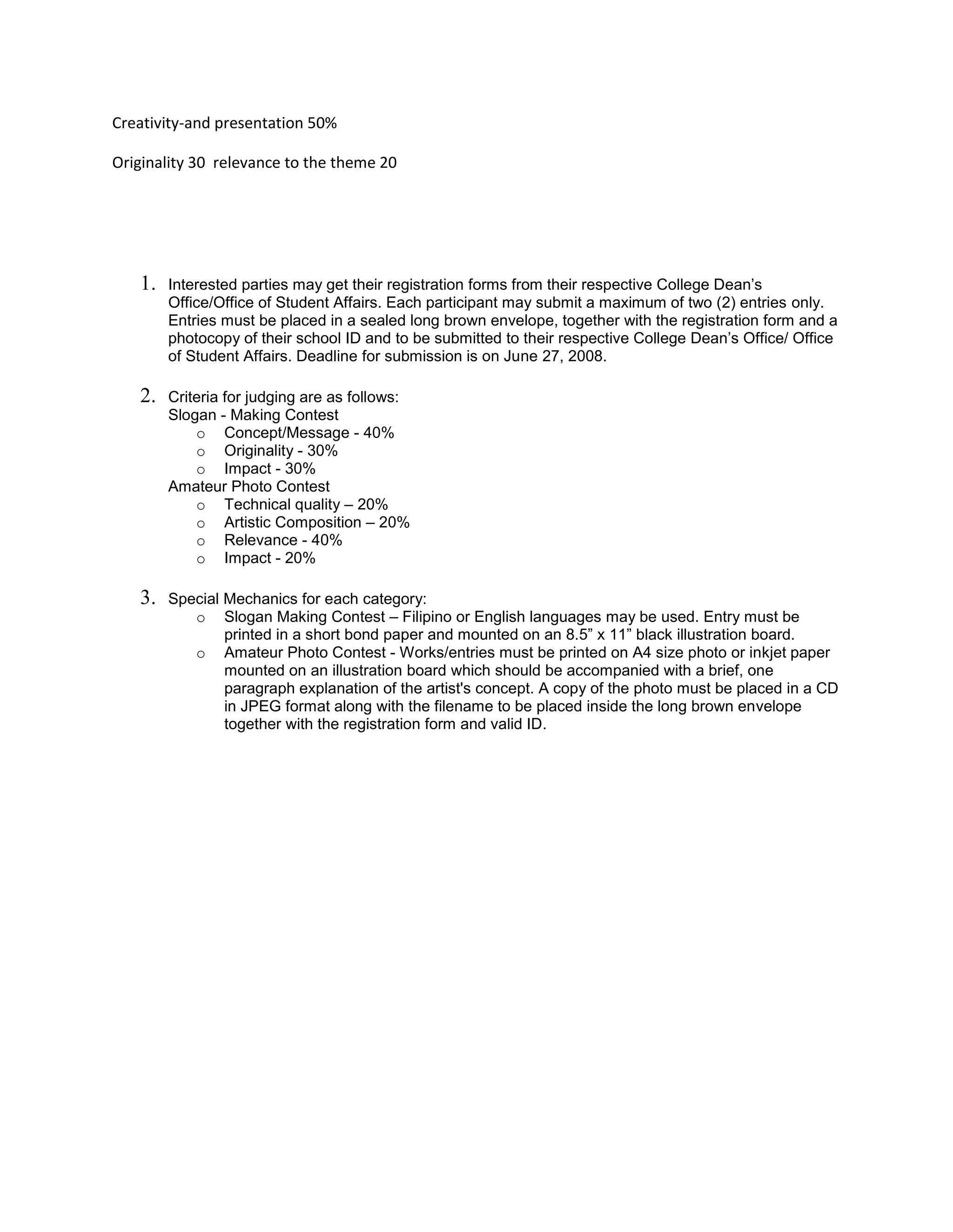 Slogancontest | DOCX