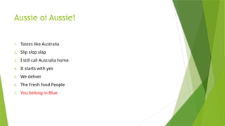 Slogan Based on Australia & connection | PPT