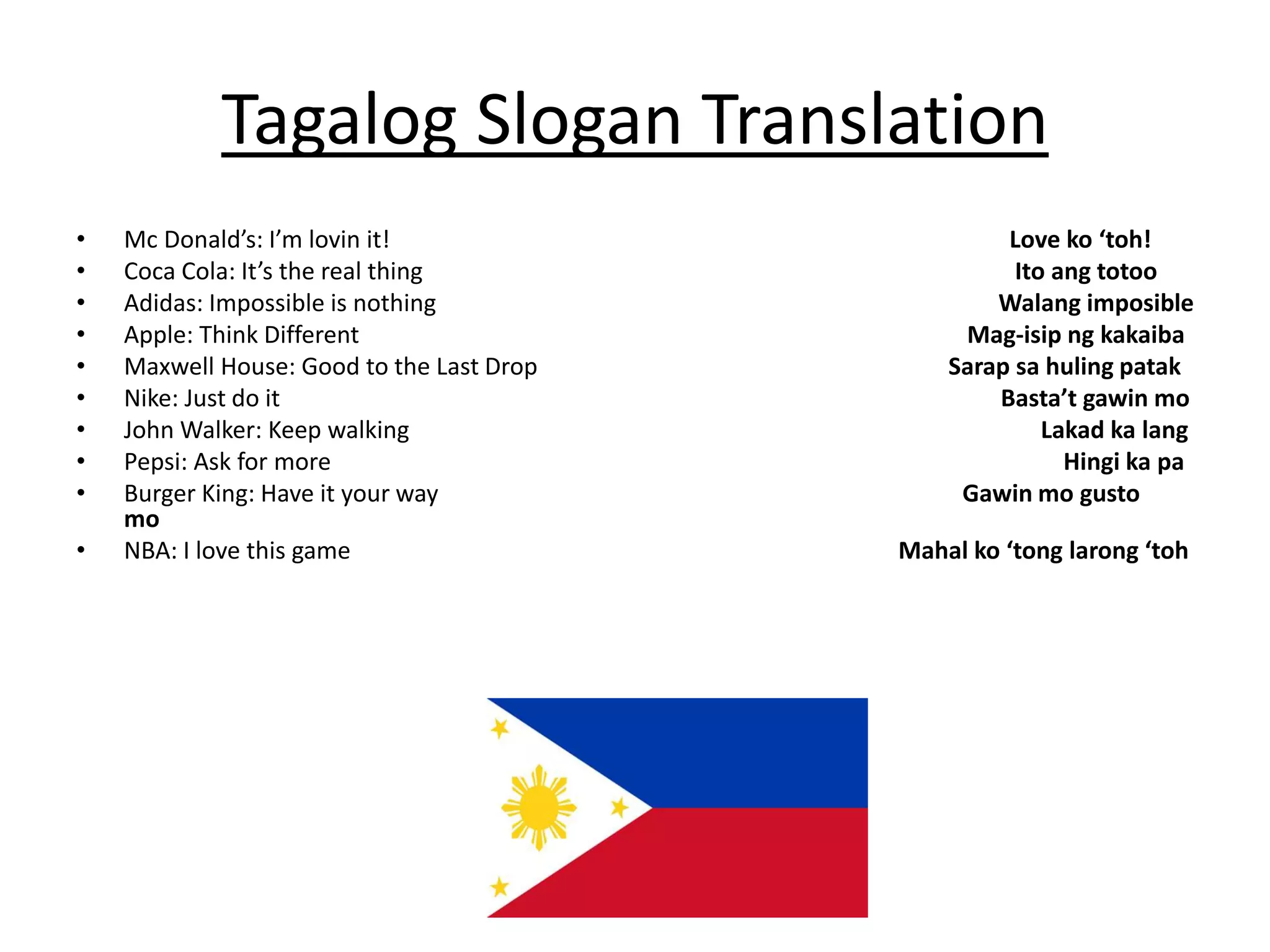 Slogan translation | PPTX