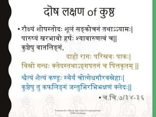 Kushtha Diagnosis - Skin disease concept in Ayurveda | PPTX