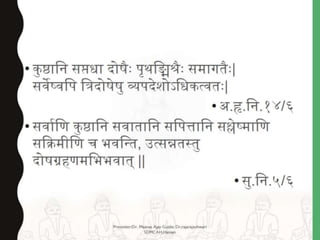 Kushtha Diagnosis - Skin disease concept in Ayurveda | PPTX