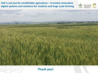 Climate-Smart Agriculture (CSA): What is it? Why is it needed? | PPTX