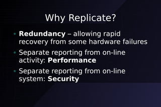 Asynchronous Replication for PostgreSQL Slony | PPT