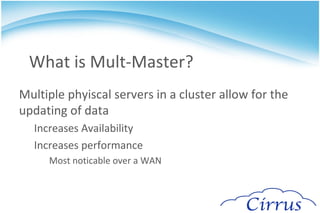 Multi-Master Replication with Slony | PPT