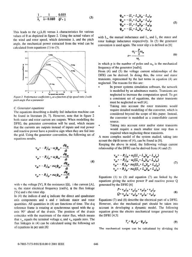 Dynamic Modelling of a Wind Turbine with doubly fed induction generator | PDF