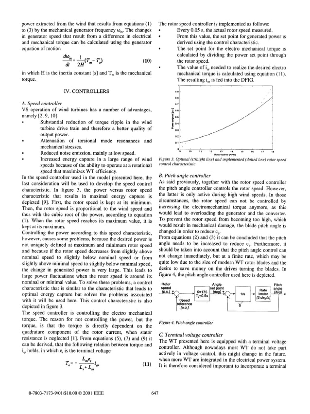 Dynamic Modelling of a Wind Turbine with doubly fed induction generator | PDF