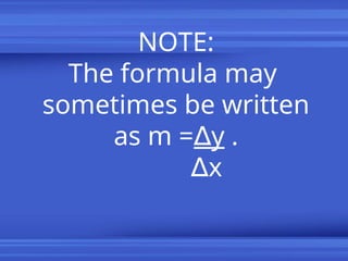 slope and its use in physics and formulas calculation | PPT