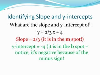 Slope intercept intro | PPTX