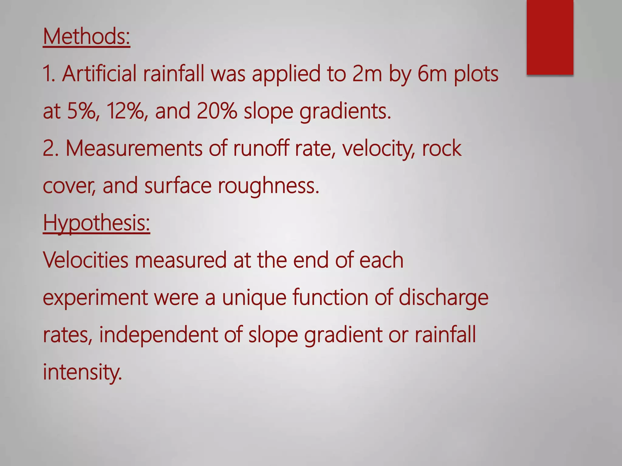 Slope velocity-equilibrium and evolution of surface roughness | PPTX ...