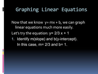 Slope and y intercept | PPTX
