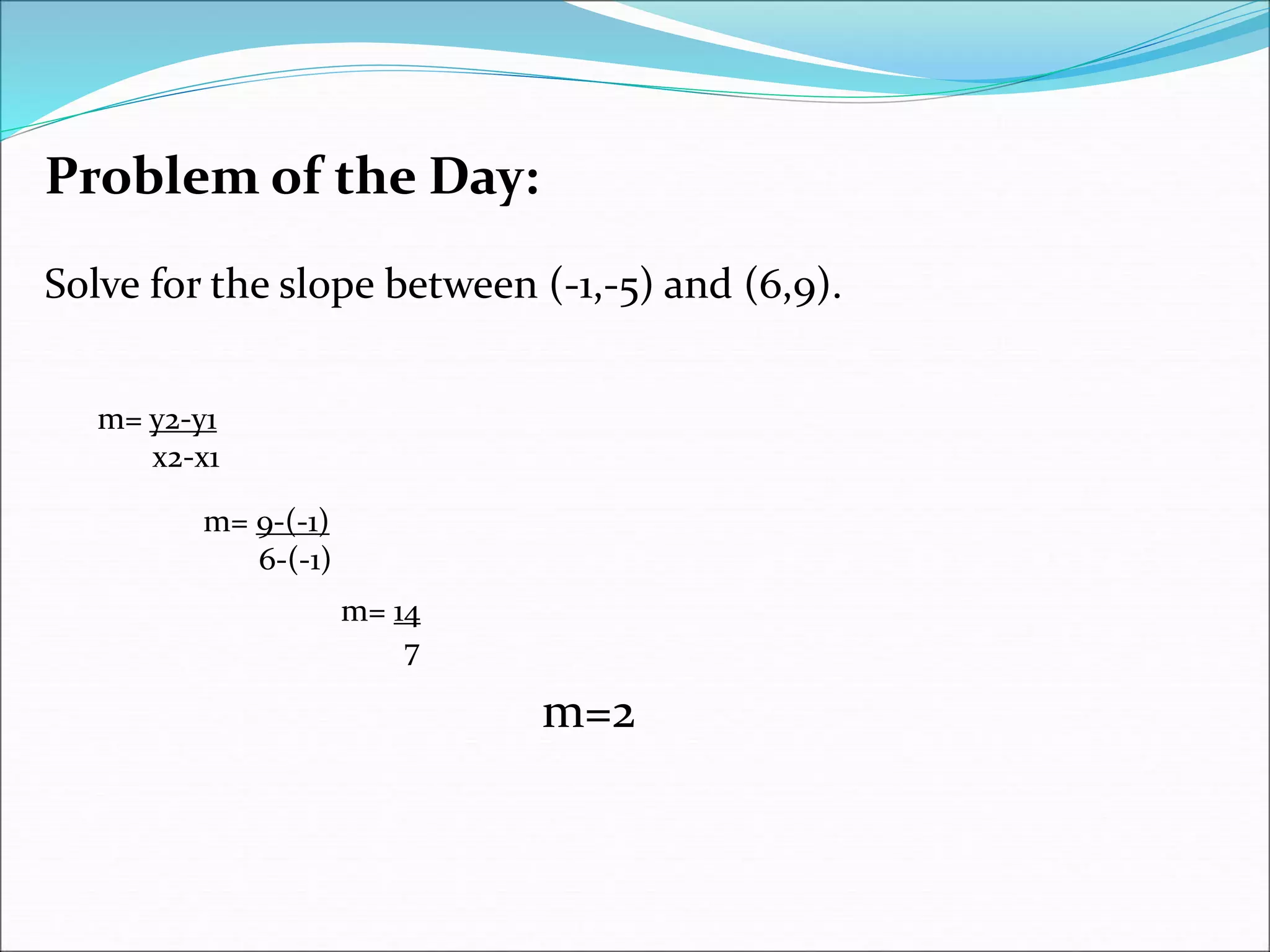 Slope and y intercept in real world examples | PPTX