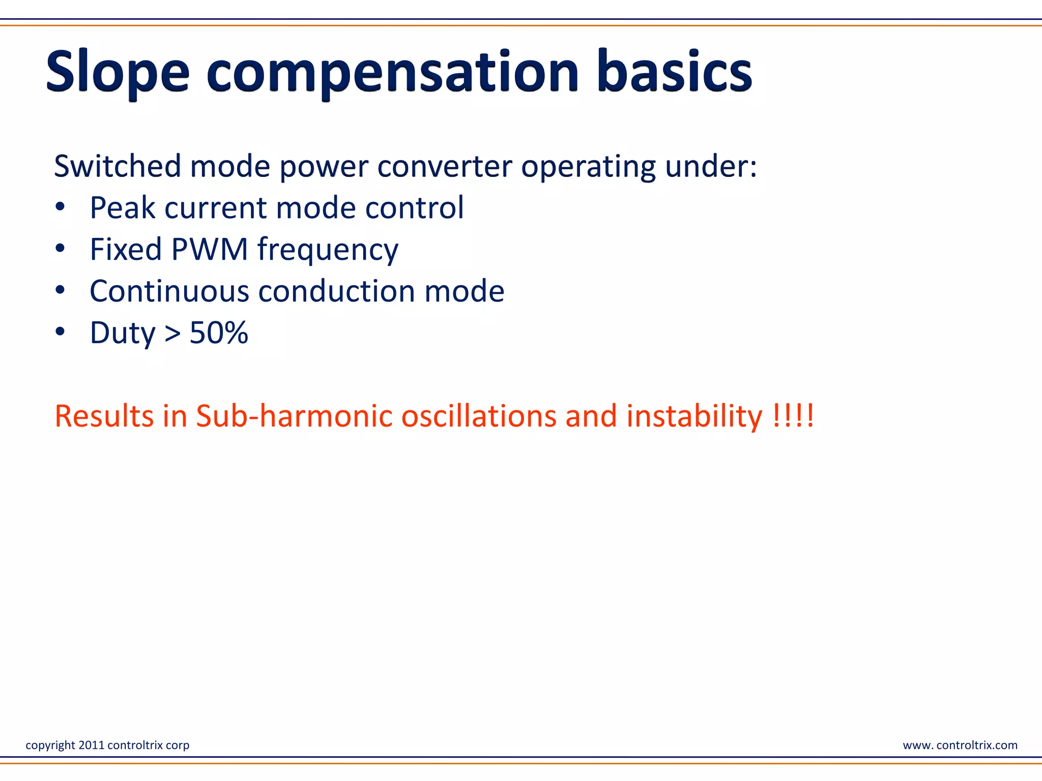 Digitally controlled power supply - a perspective on slope compensation ...