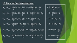 Slope deflection equation structure analysis - civil engineering | PPTX