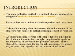 solving statically indeterminate structure by slope deflection method | PPTX | Geology | Science
