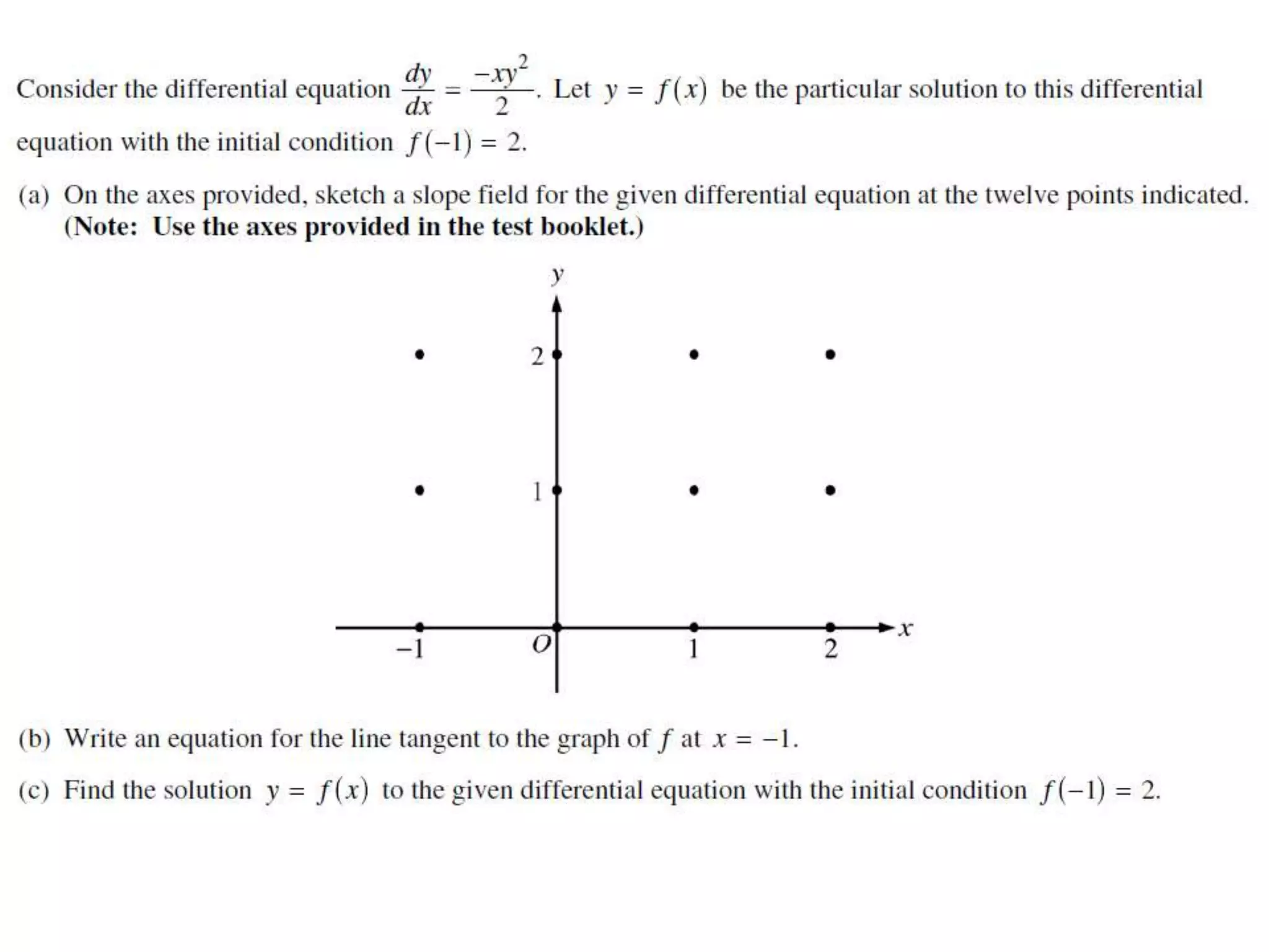 Slope fields and differential equations | PPTX