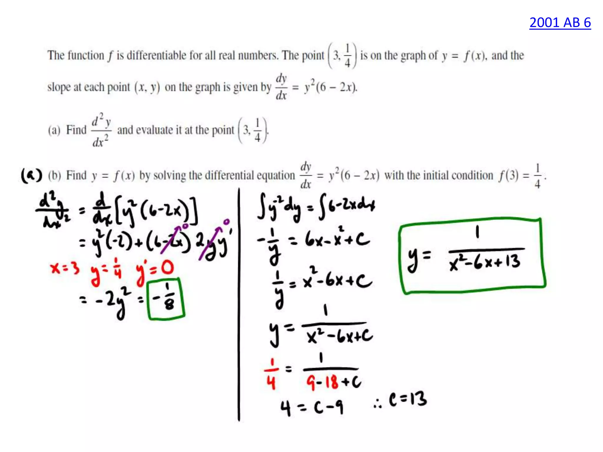 Slope fields and differential equations | PPTX