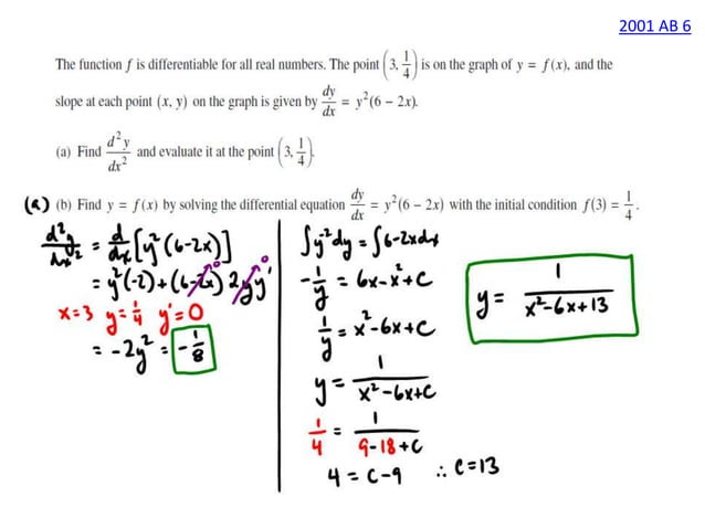 Slope fields and differential equations | PPTX