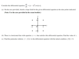 Slope fields and differential equations | PPTX | Physics | Science