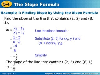 Slope formula | PPT