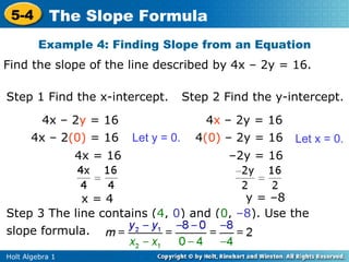 Slope Formula Examples